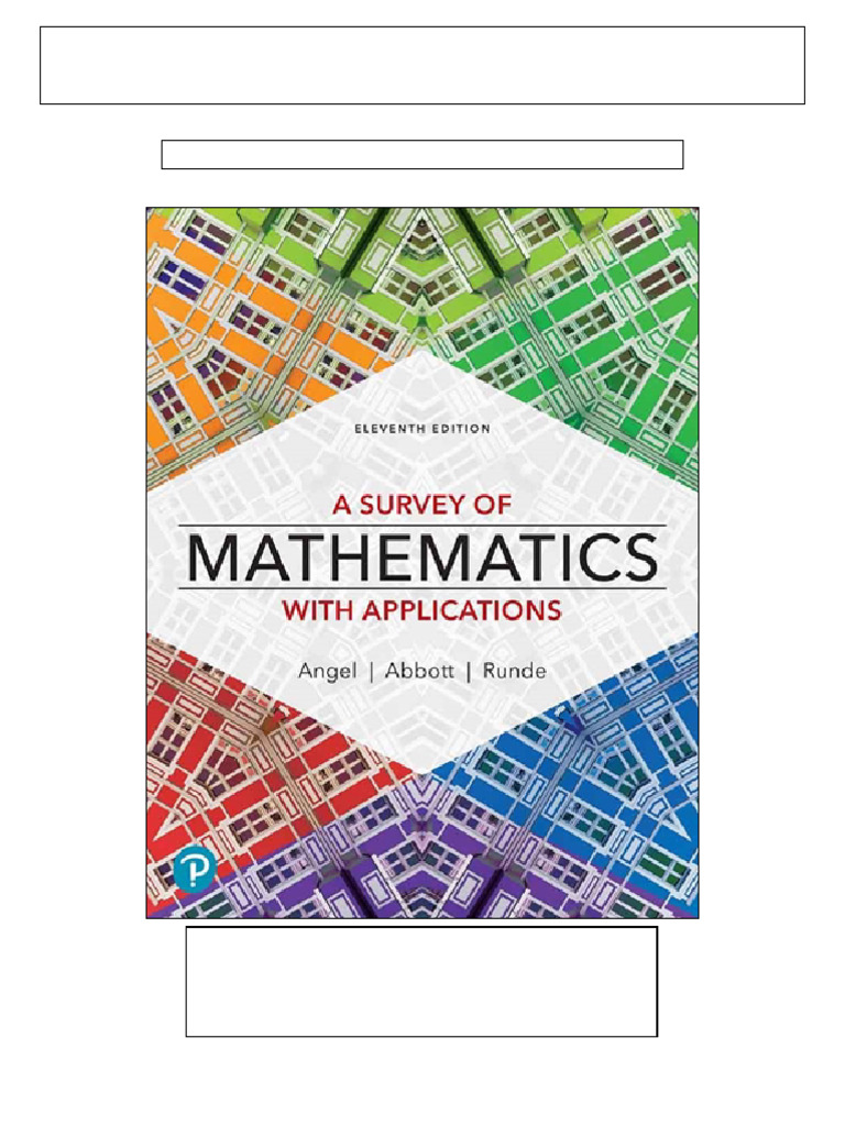 Solutions For Survey Of Mathematics With Applications 11th Edition By Runde Pdf Set