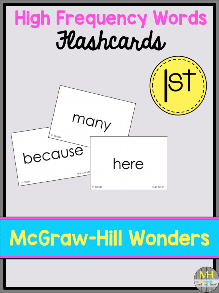 Wonders Sight Word Flashcards | PDF