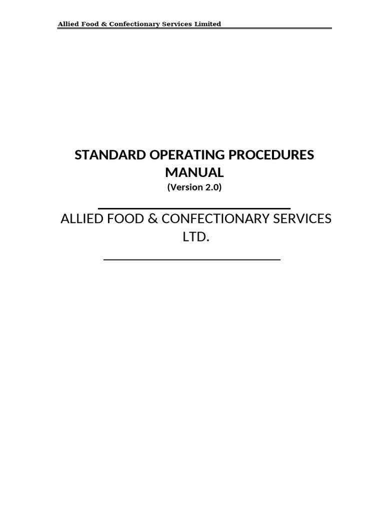 Burger King SOP Manual Overview | PDF | Food Safety | Audit