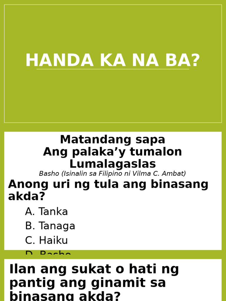 Mastery Exam G9 Filipino | PDF