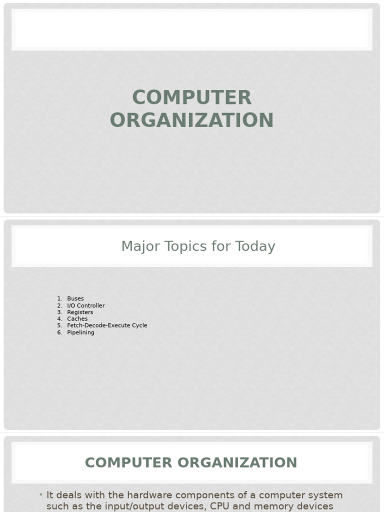 Lec-3-ComputerOrganization | PDF | Random Access Memory | Central Processing Unit