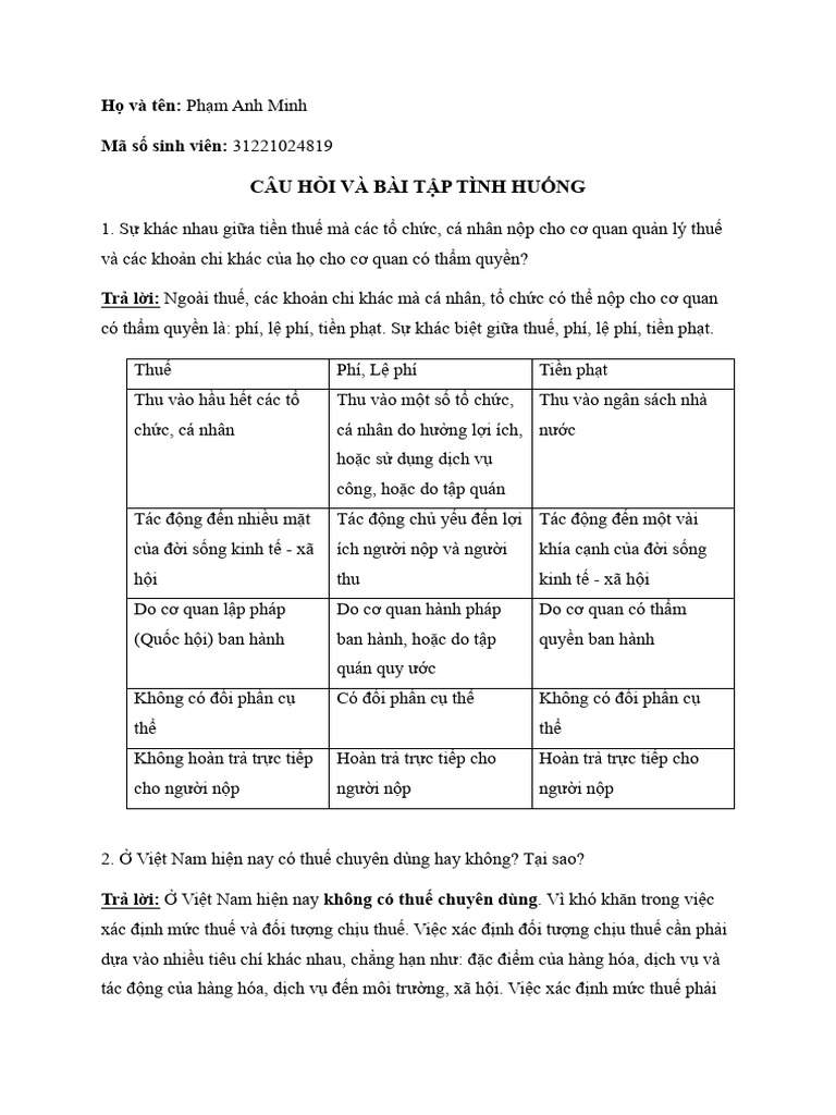 PH M Anh Minh - BTC1 | PDF