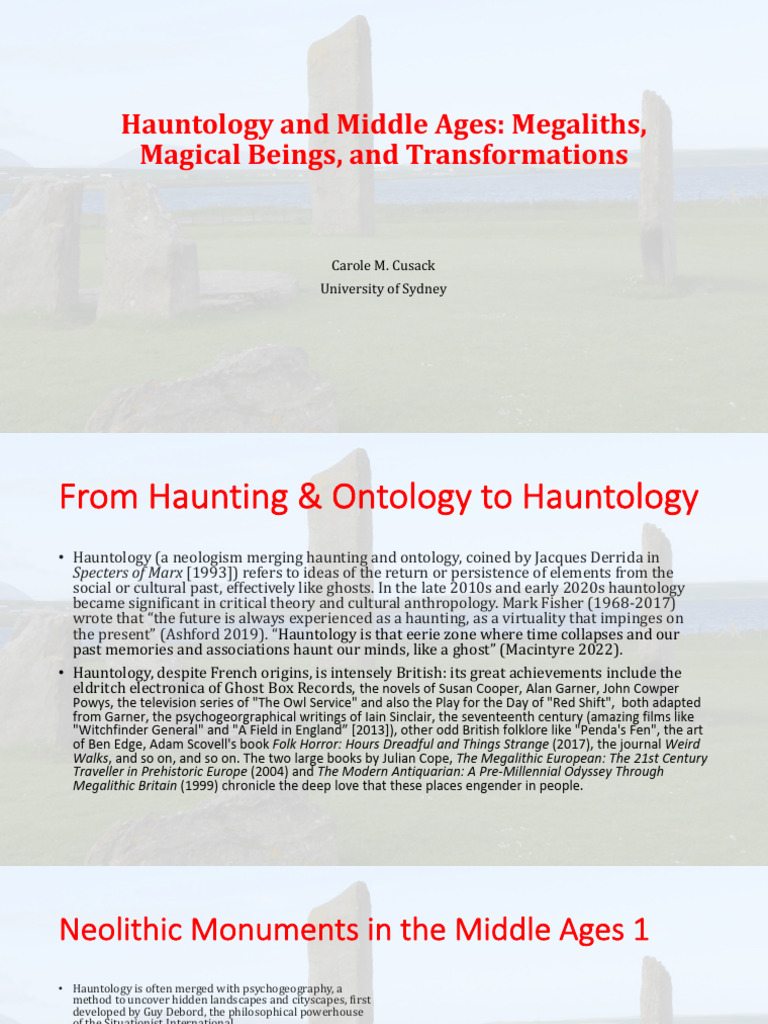 Hauntology and The Middle Ages Megaliths | PDF | Stonehenge