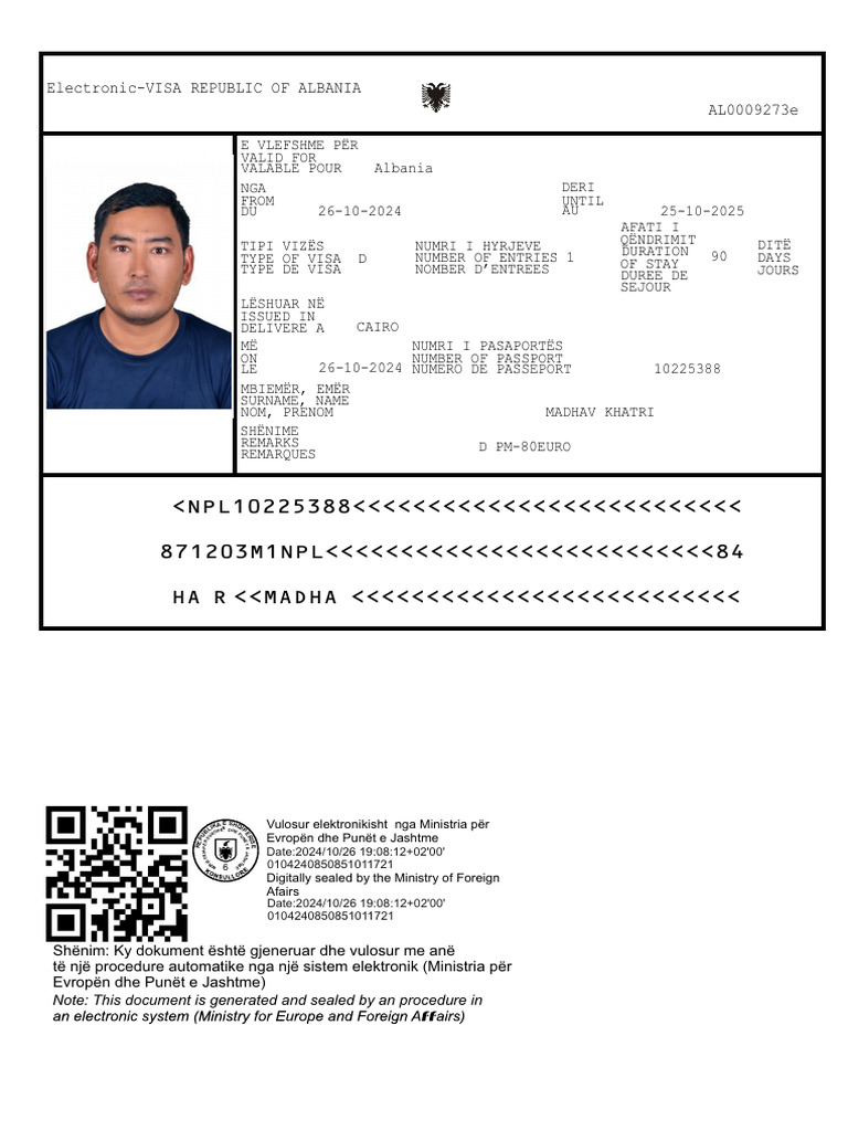 Albania Visa | PDF