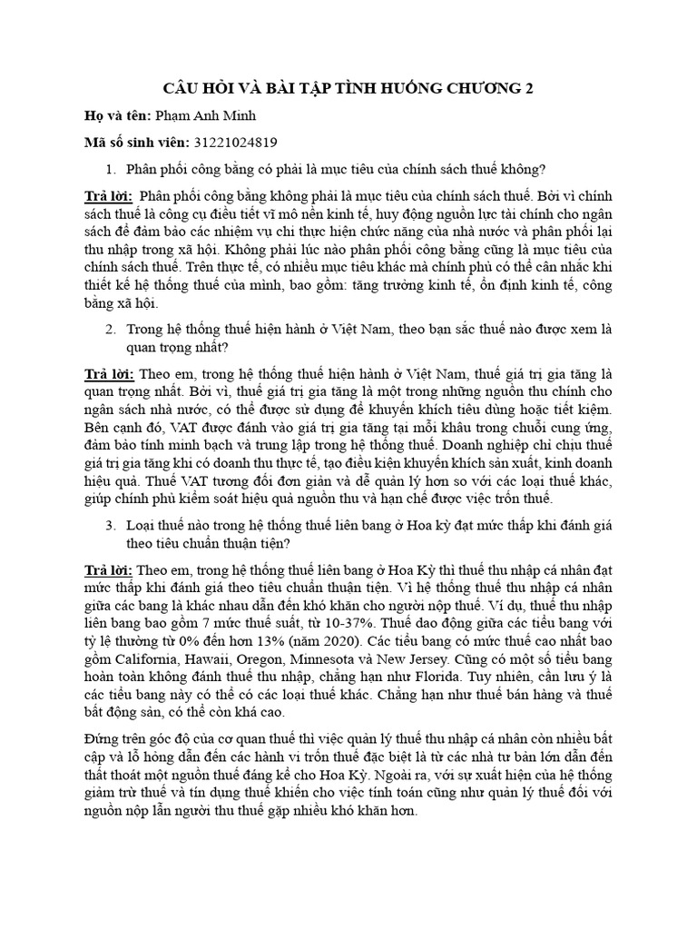 PH M Anh Minh - BTC2 | PDF