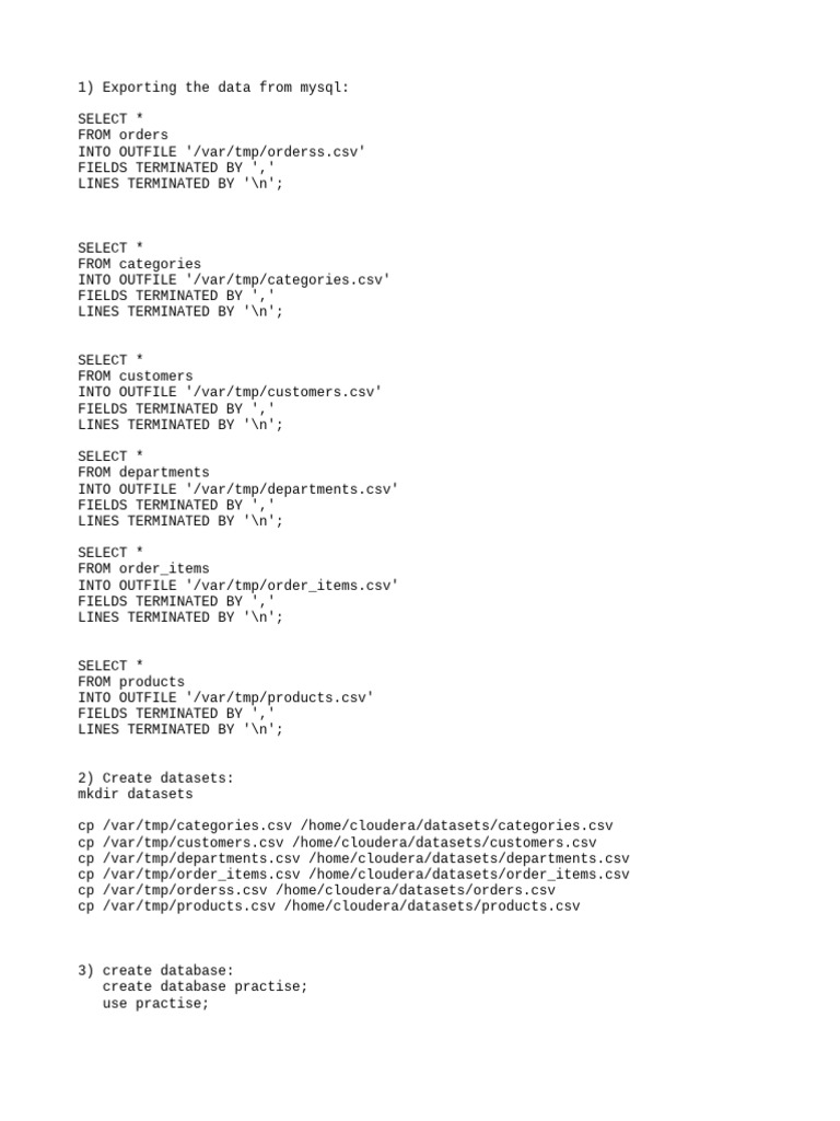 Hive+notes | PDF | Apache Hadoop | Comma Separated Values