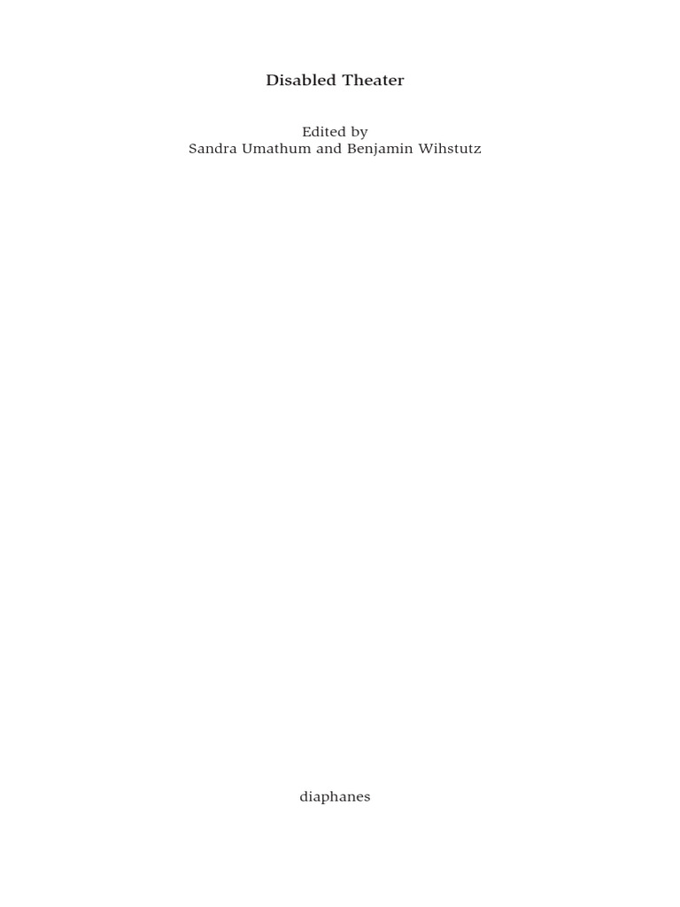Wihstutz 2015 Disabled Theater | PDF | Aesthetics | Disability
