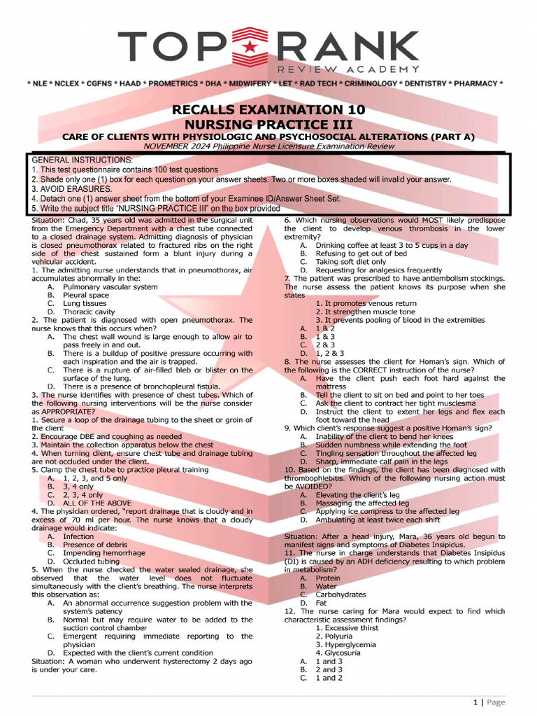 Recalls 10 (NP3) - Student | PDF