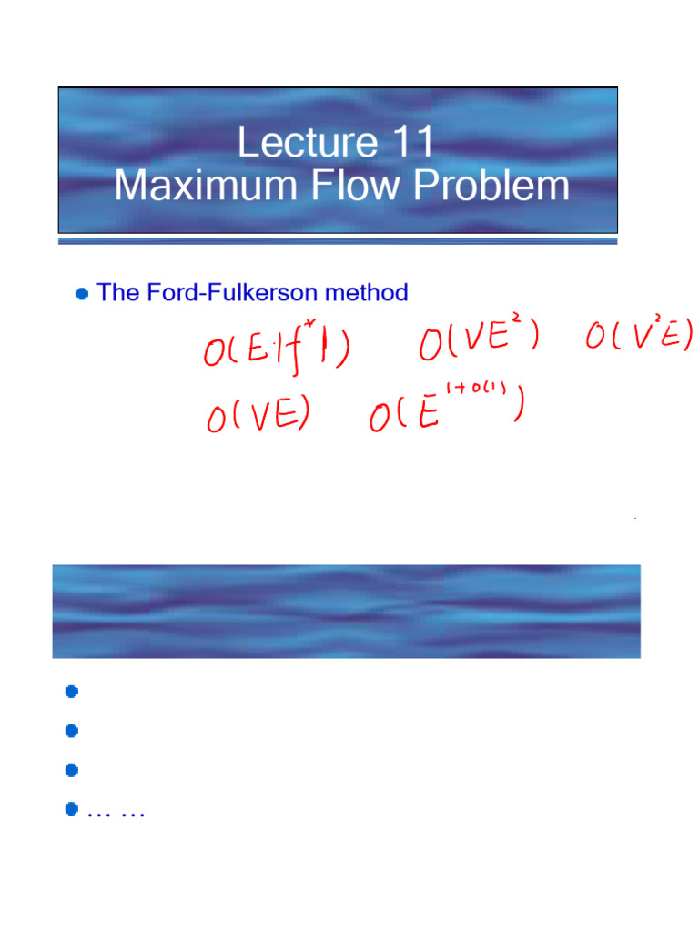 Maximum Flow Problem Explained | PDF | Visual Cortex | Discrete Mathematics
