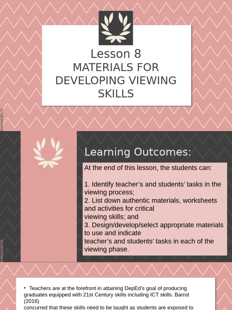 Lesson 8 PPT Report | PDF | Literacy | Graphics