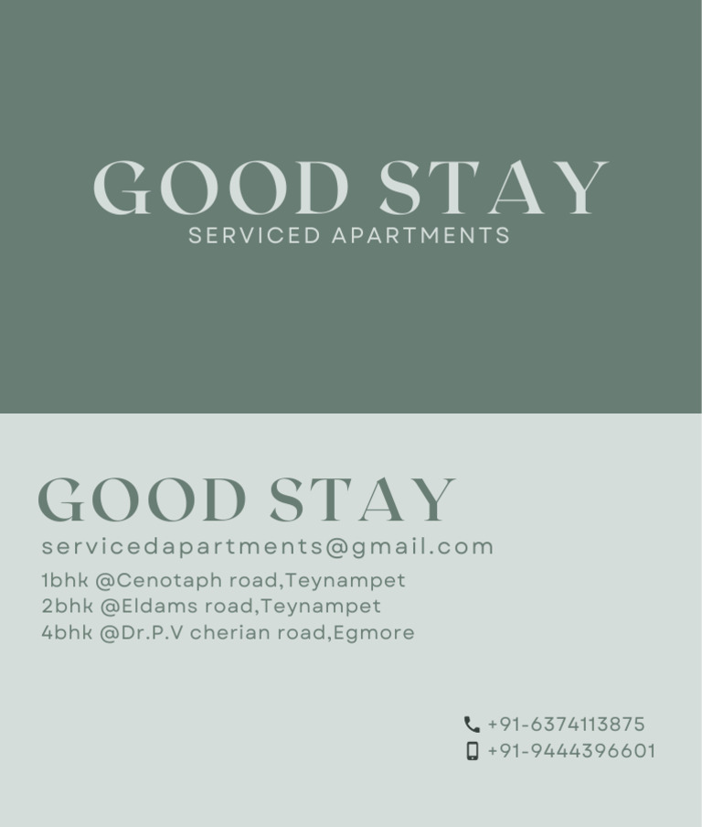 Good Stay Card Updated | PDF