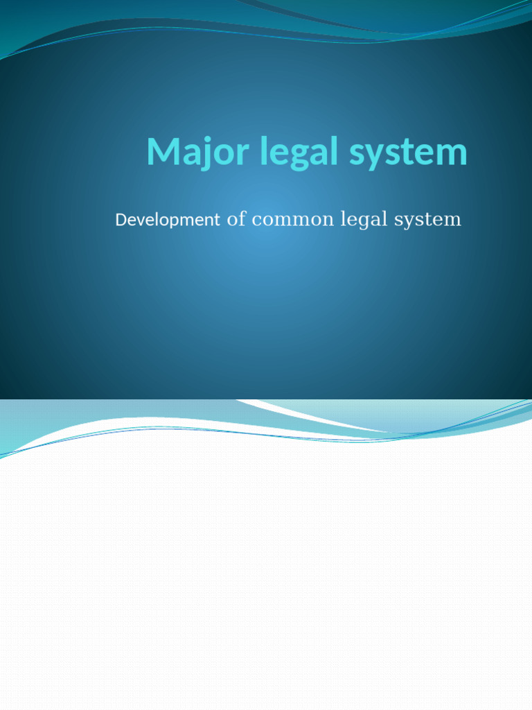 Major Legal System | PDF