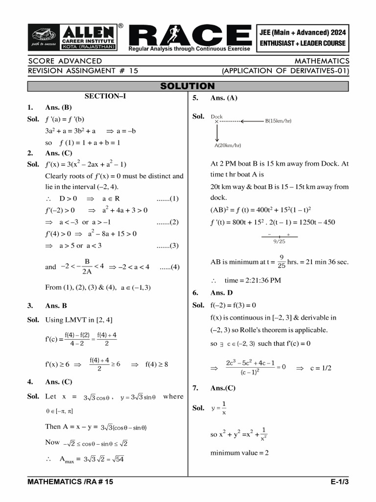 29 RA (AOD-01) Sol | PDF