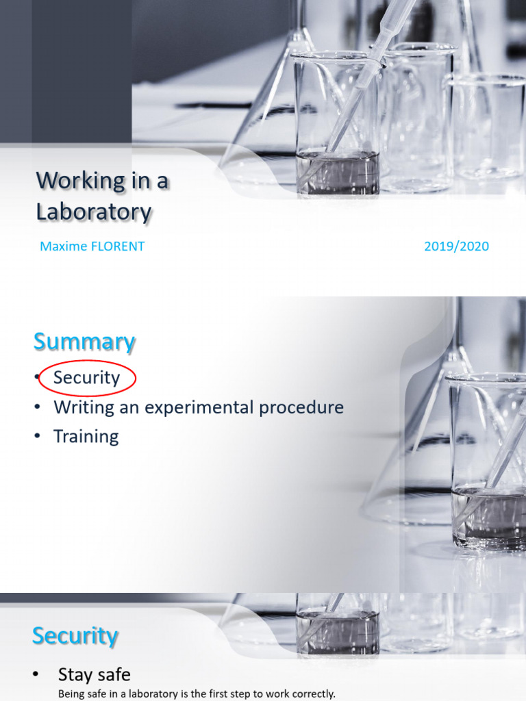 How to Behave in a Lab | PDF