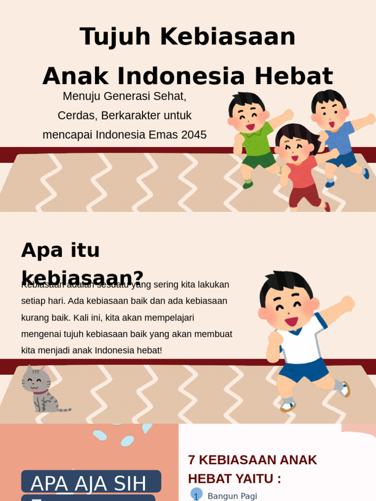 Presentasi 7 Kebiasaan Anak Indonesia Hebat - Materi Siswa | PDF