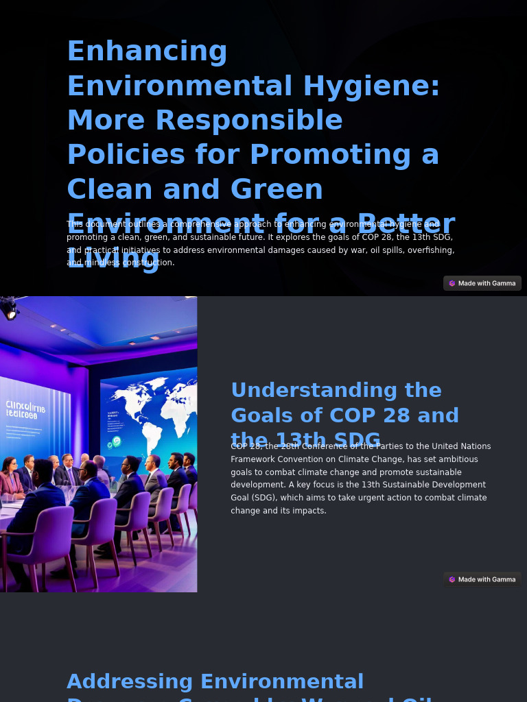 Enhancing Environmental Hygiene More Responsible Policies for Promoting ...