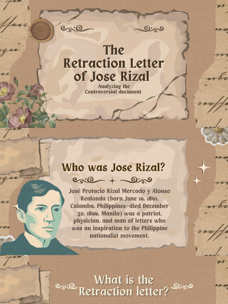 The Retraction Letter of Jose Rizal - 20250126 - 190538 - 0000 | PDF