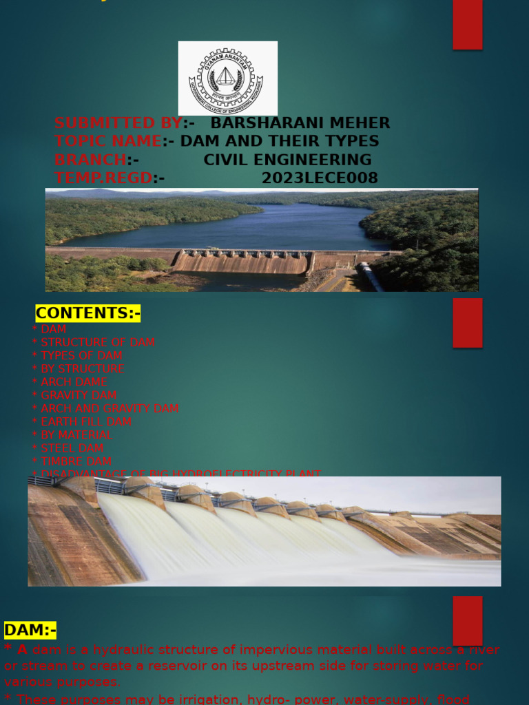 Dams and Their Types | PDF | Dam | Civil Engineering