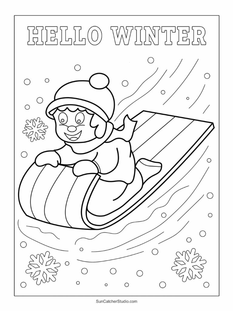 Printable Winter Coloring Page 1 | PDF