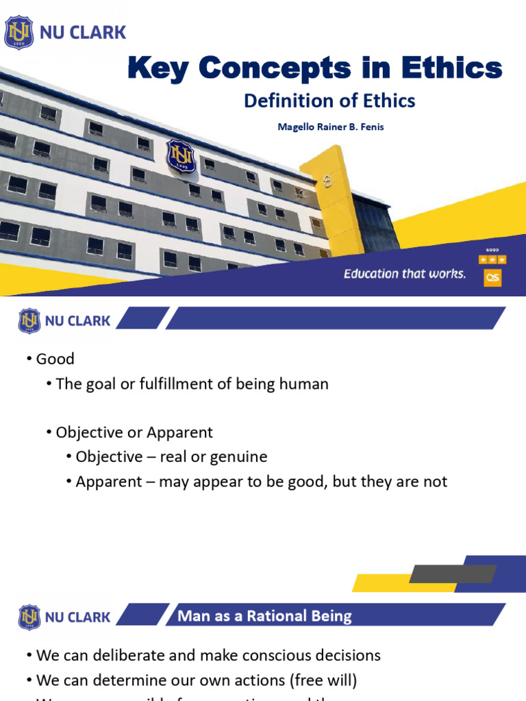 Ethics Ppt01 Key Concepts In Ethics Pdf Morality Rationality