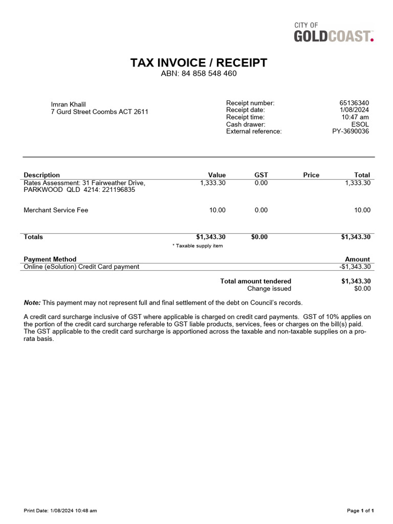 Invoice For Parkwood House | PDF