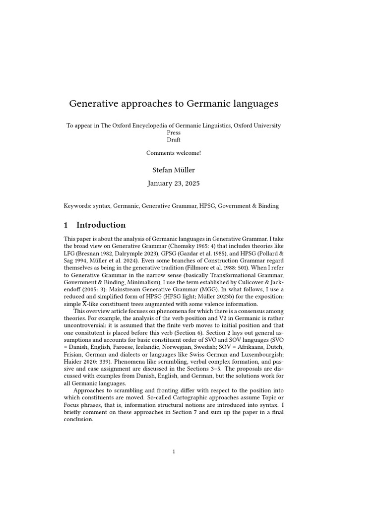 Muller 25 Generative-Appr.5 | PDF | Syntax | Semantics
