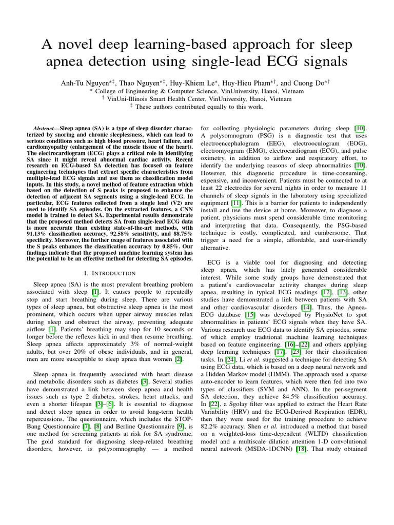 2.A Novel Deep Learning-Based Approach For Sleep Apn | PDF | Sensitivity And Specificity ...