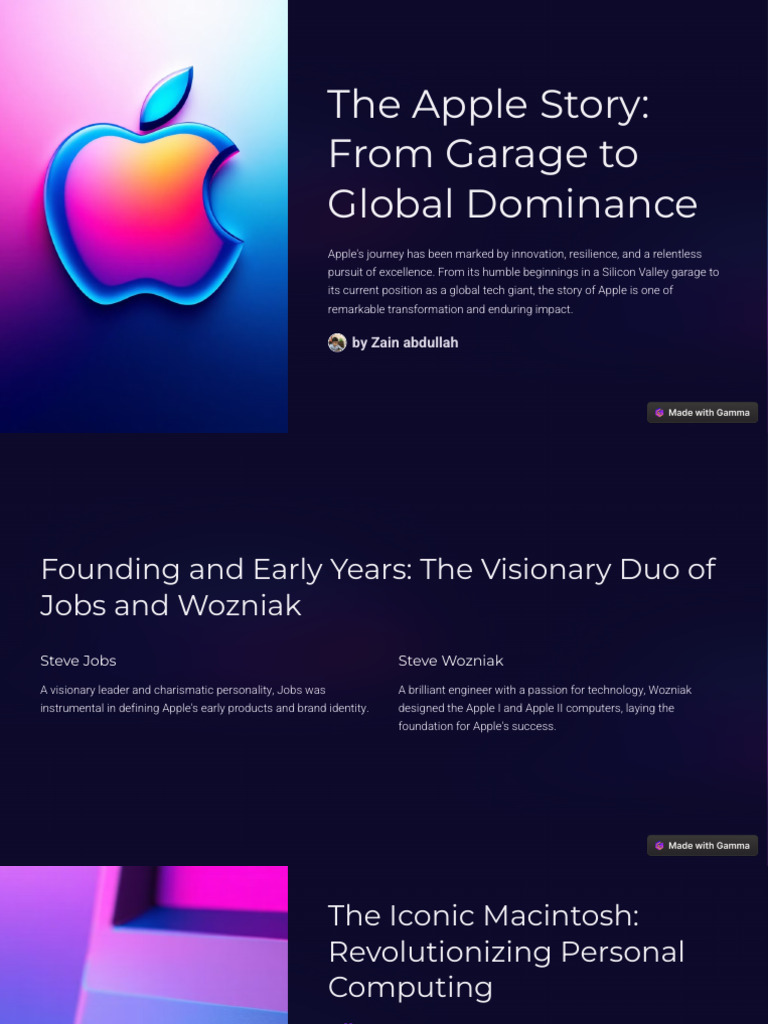 The Apple Story From Garage To Global Dominance | PDF | Apple Inc. | Mobile App