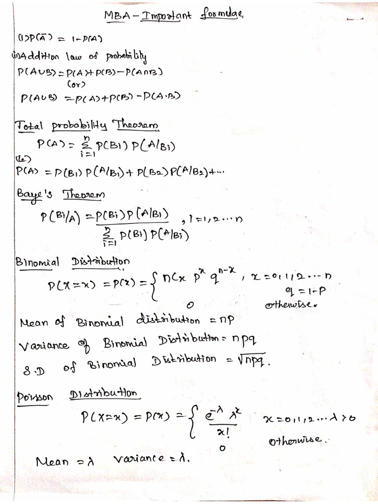 statistics formula | PDF