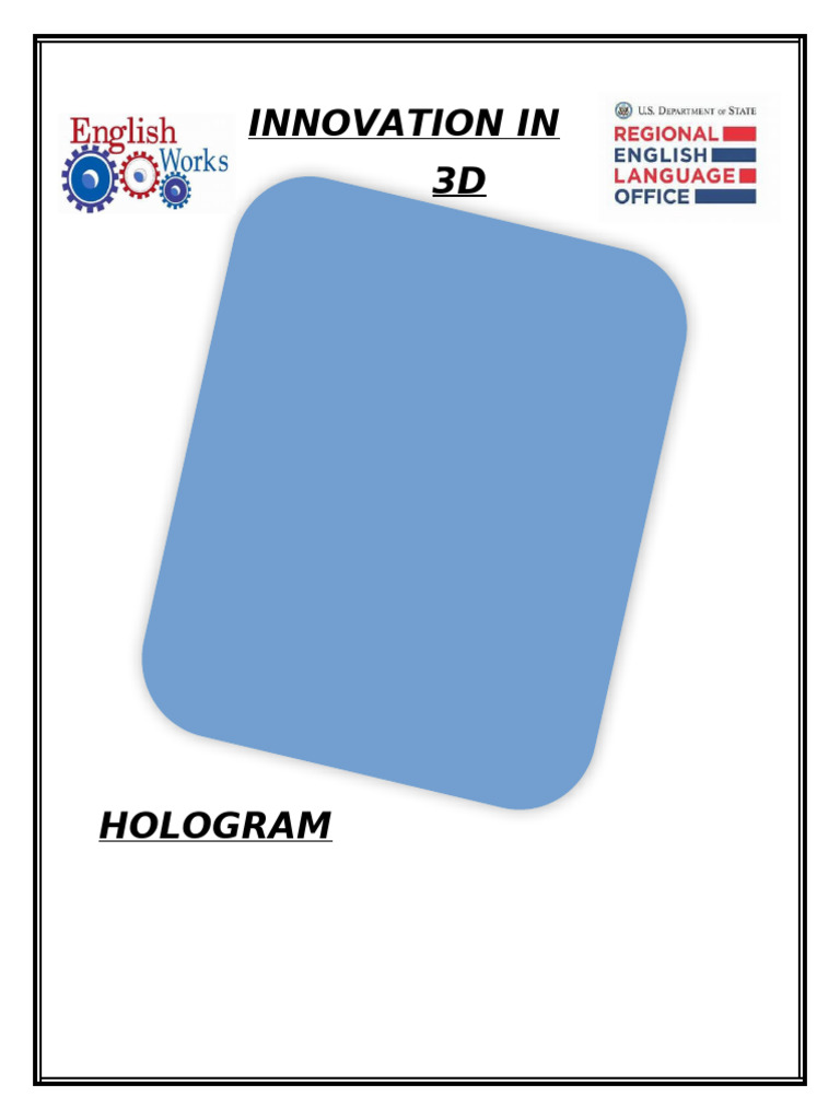Innovation in 3D Hologram | PDF | Holography | 3 D Computer Graphics