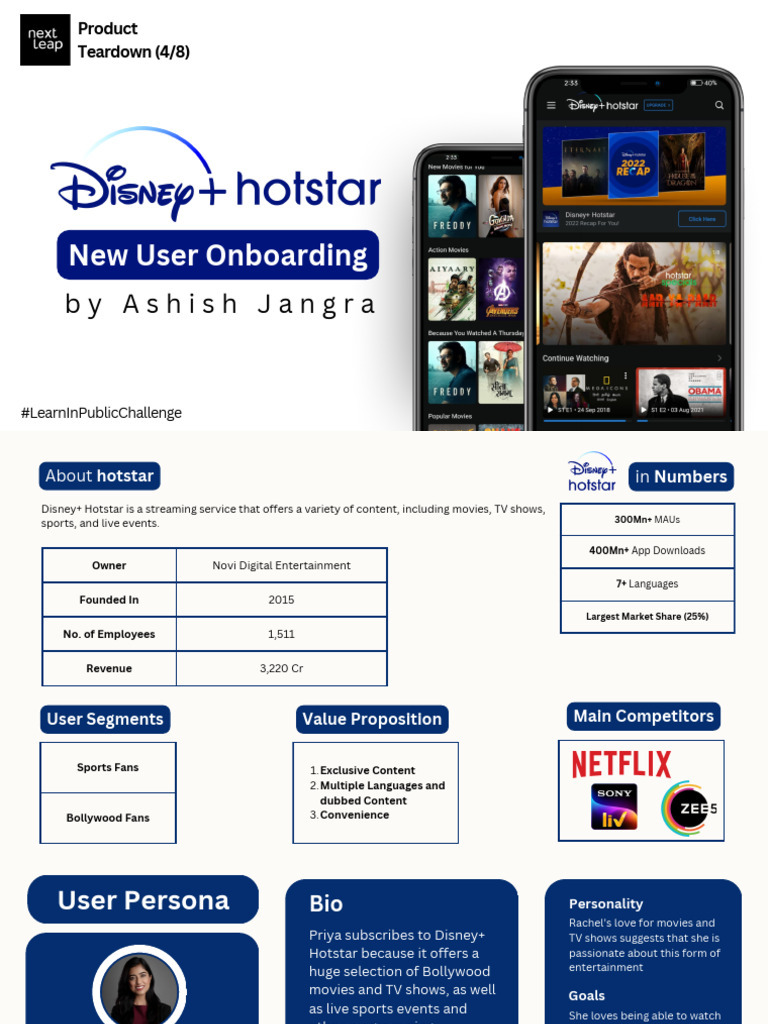 Disney+ Hotstar User Onboarding Guide | PDF | Subscription Business ...