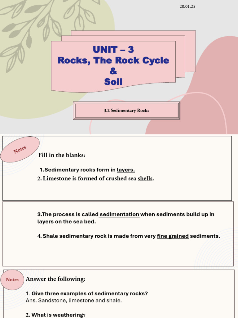 3.2-Notes Sedimentary Rocks | PDF