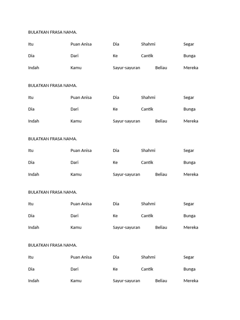 Bulatkan Frasa Nama | PDF