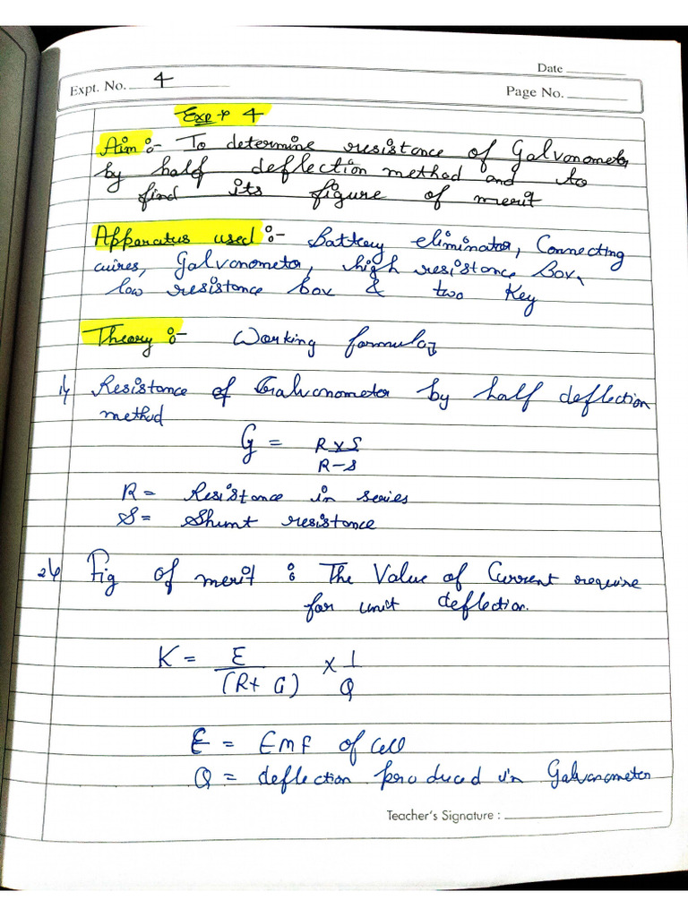 Physics Practical 4th and 5th | PDF