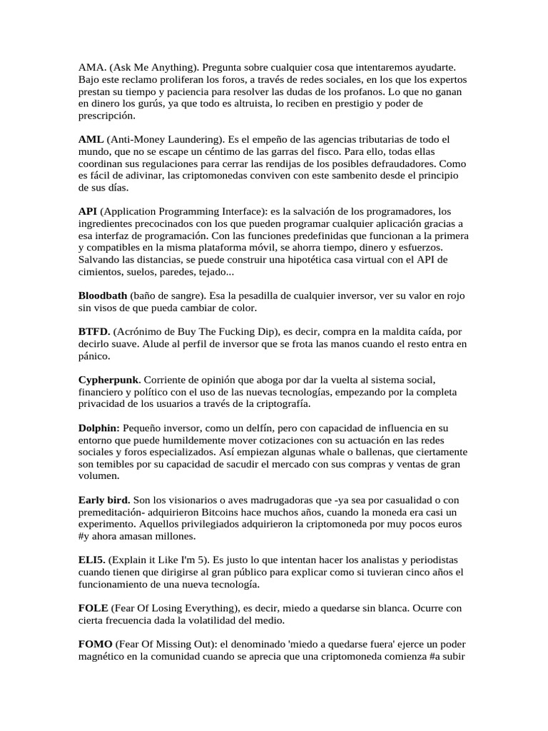 Glosario de Términos Cripto para Novatos | PDF | Criptomoneda | Bitcoin