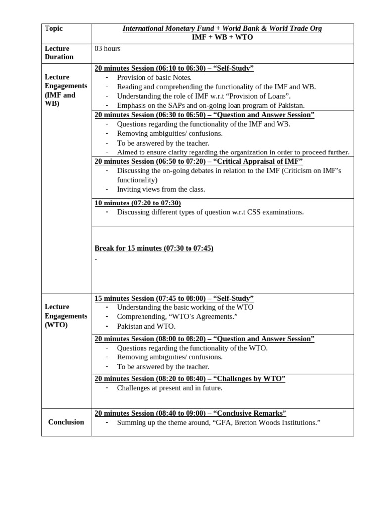 Concept Note IMF | PDF