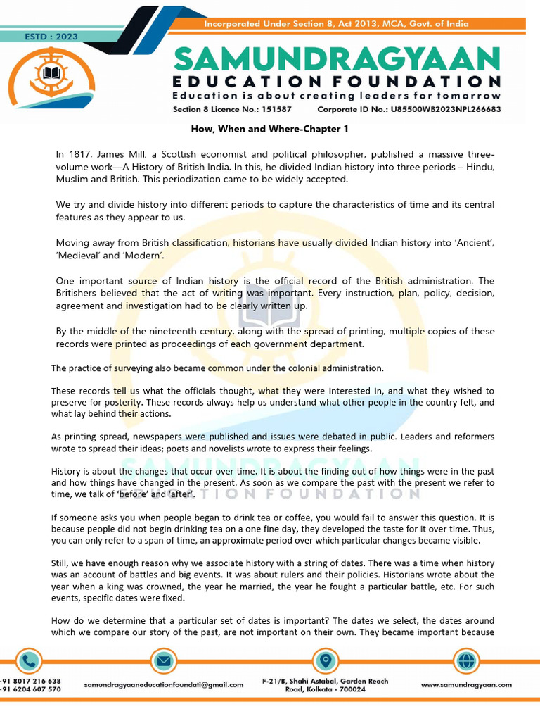 Ncert Class 8 History Updates | PDF