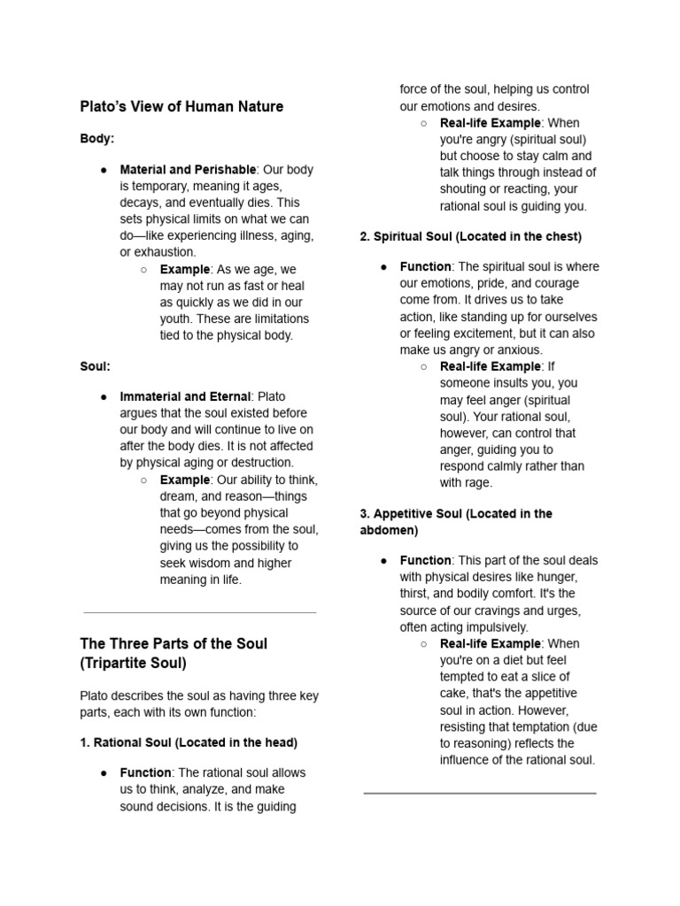 Metaphysical Dichotomy OF THE HUMAN PERSON | PDF | Soul | Reason