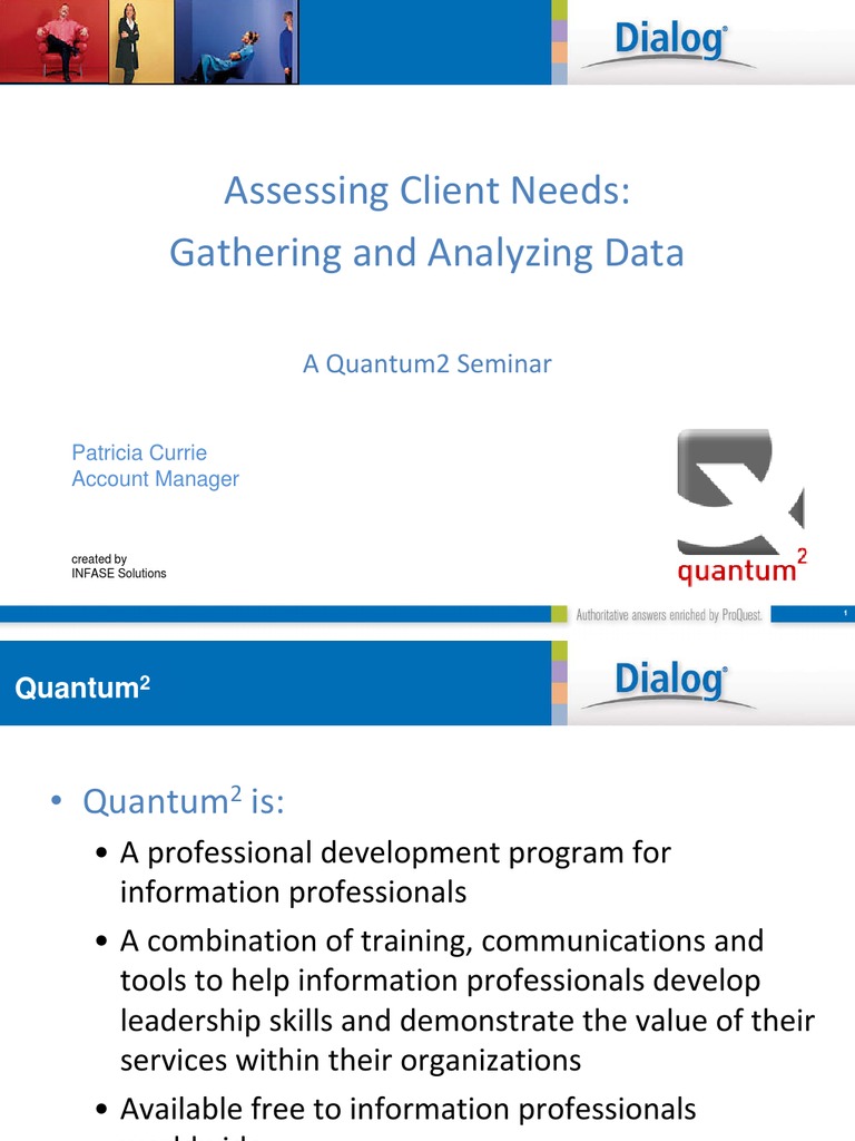 Assessing Client Needs: Gathering and Analyzing Data | PDF | Business