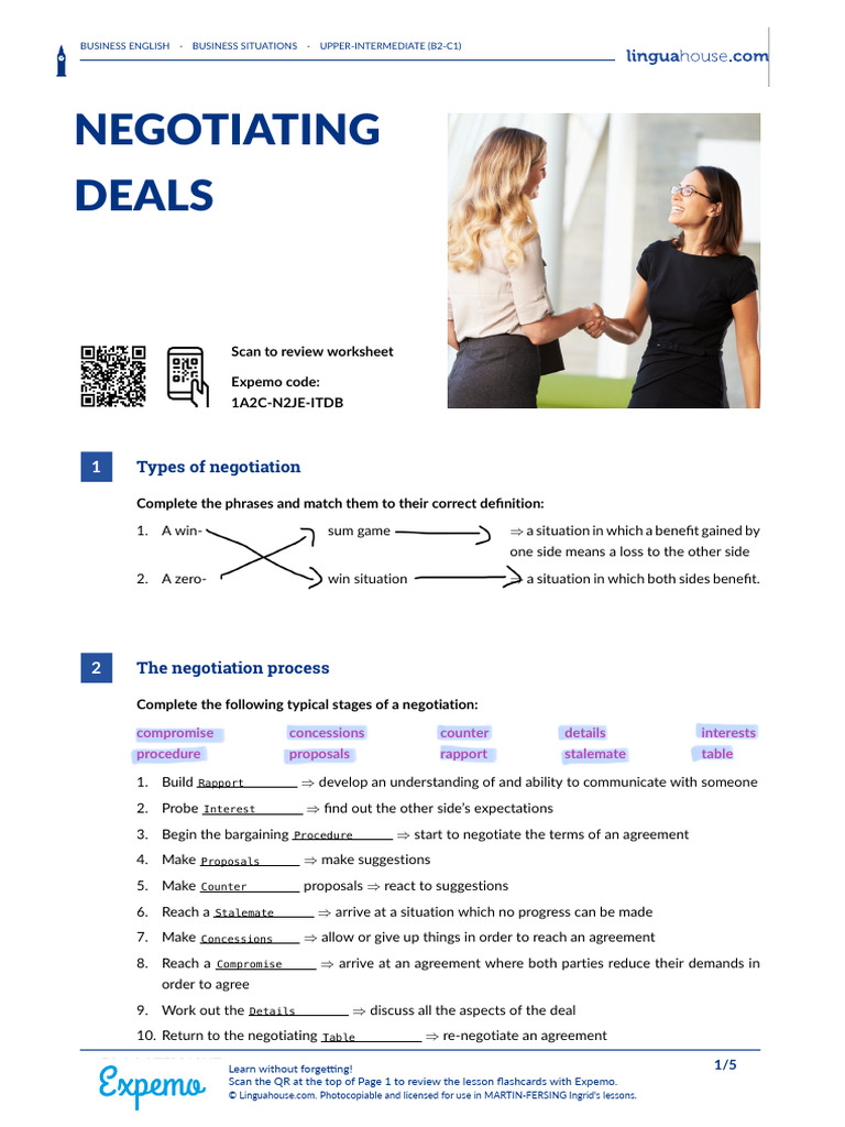 Negotiating Deals British English Student | PDF | Negotiation
