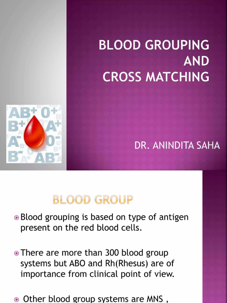 Blood Grouping and Cross Matching | PDF