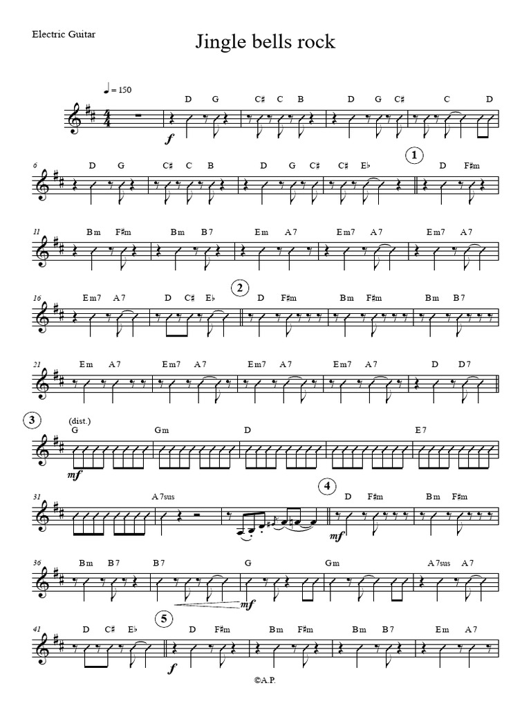 Jingle Bells Rock Instr - Electric Guitar | PDF