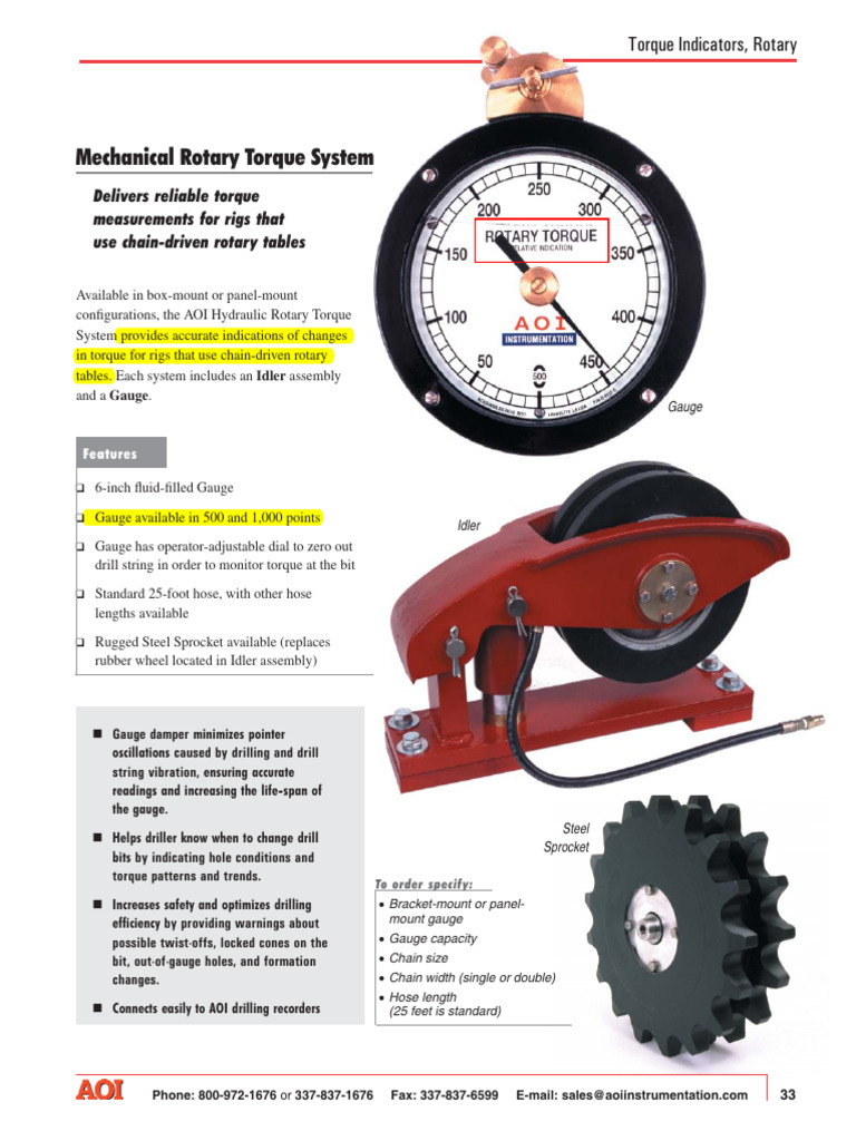 Mechanical Rotary Torque System | PDF
