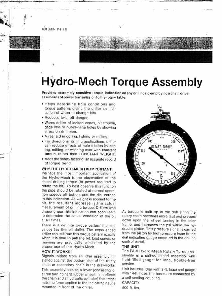 HYDRO-MECH RotaryTorque Operating&MaintenanceManual | PDF