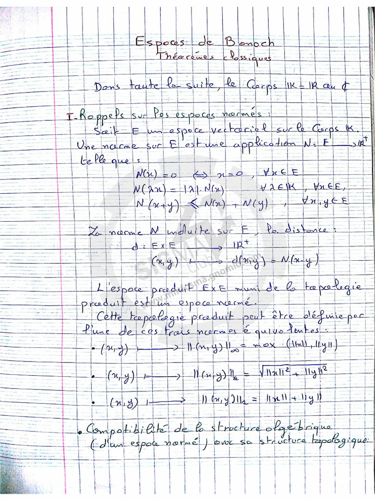 Espace de Banach Theoreme Classique | PDF