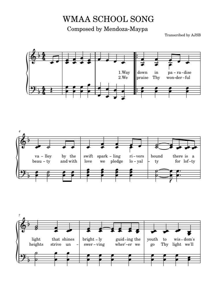 Wmaa School Song | PDF