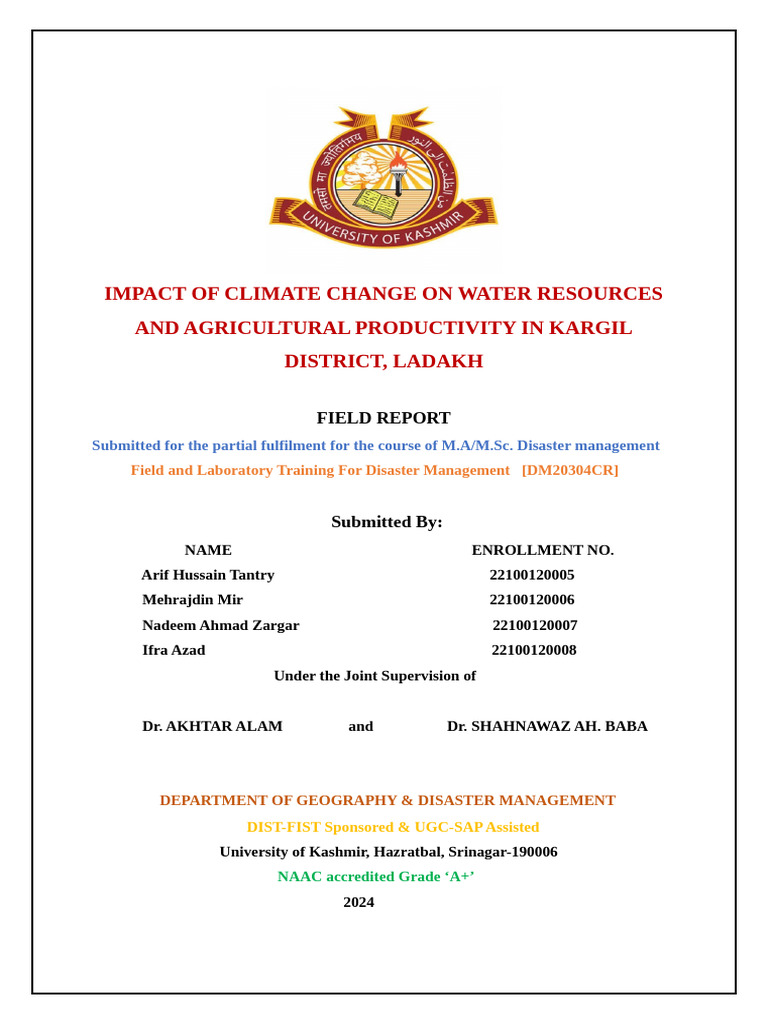 Socio Economic Survey Report 3-3 | PDF | Climate Change | Agriculture