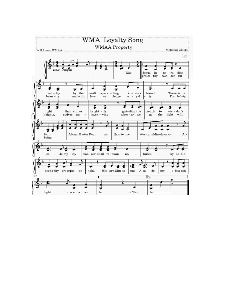 Loyalty Song Treble PDF | PDF