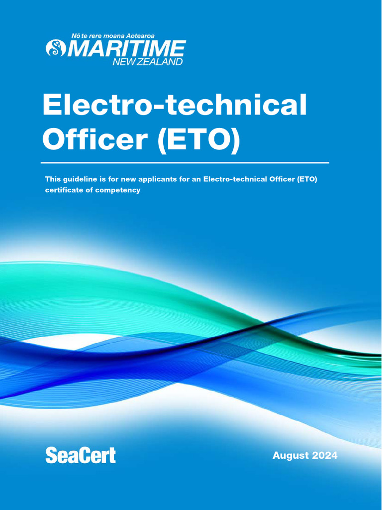 Electro Technical Officer Eto Guideline | PDF | Identity Document | Diploma