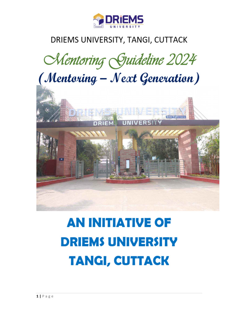 Mentoring Guidelines 2024 for Students | PDF | Mentorship | Social Psychology